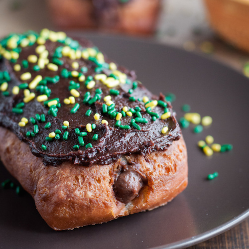 Chocolate Pudding Long John Doughnuts - Natural Comfort Kitchen